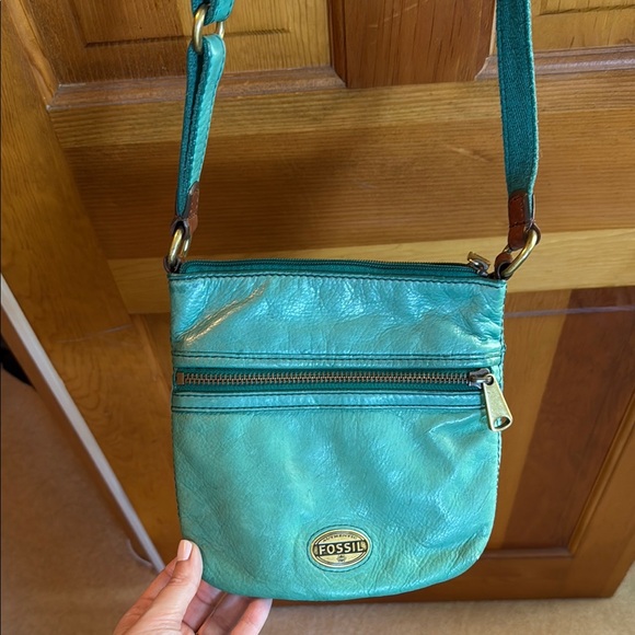 Fossil | Bags | Fossil Teal Crossbody Bag | Poshmark